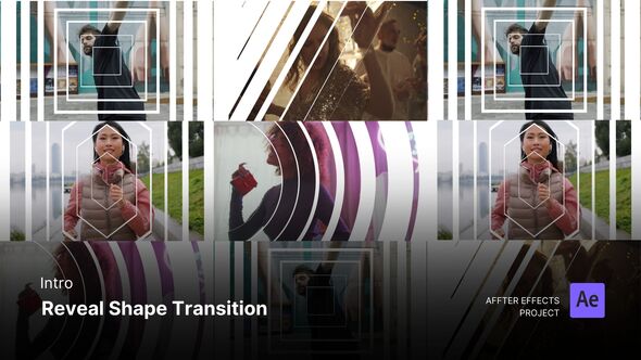 Intro/Opening Video - Reveal Shape Transition After Effects Template, After Effects Project Files